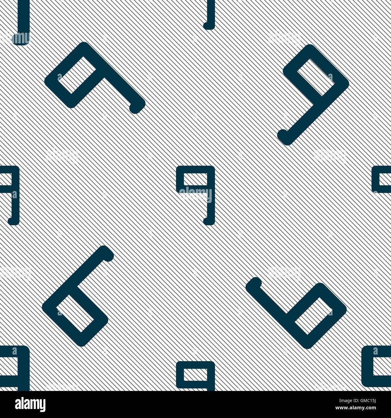 number Nine icon sign. Seamless pattern with geometric texture. Vector ...