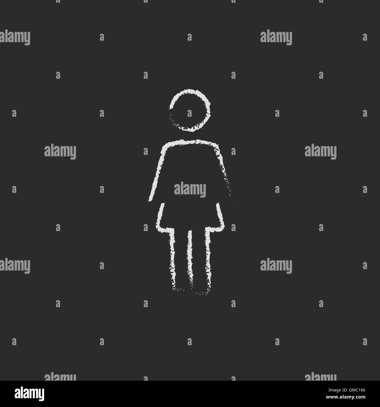 Female silhouette standing front Stock Vector Images - Alamy