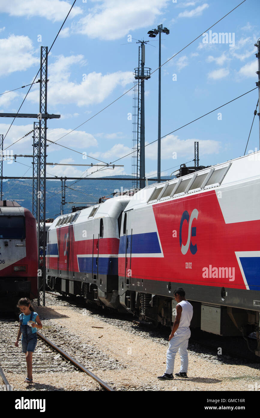 Outside the train Stock Photo - Alamy