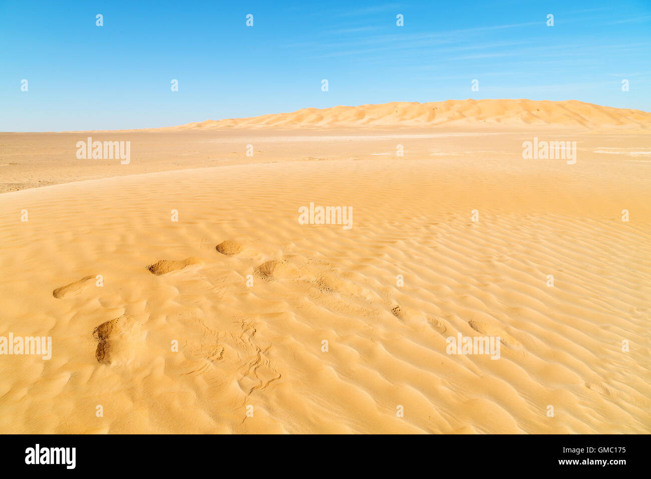 the empty quarter and outdoor sand dune in oman old desert rub al khali ...