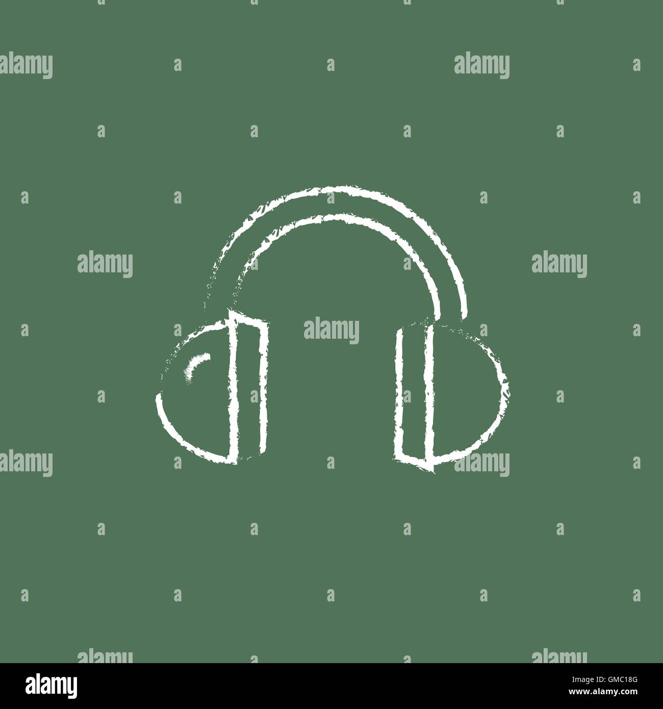 Headphone icon drawn in chalk Stock Vector Image & Art - Alamy