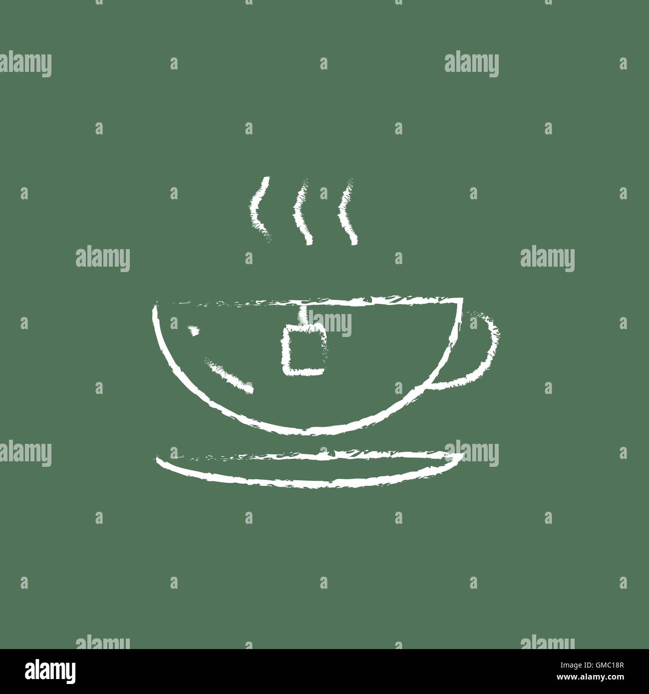 Cap of a hot tea icon drawn in chalk Stock Vector Image & Art - Alamy