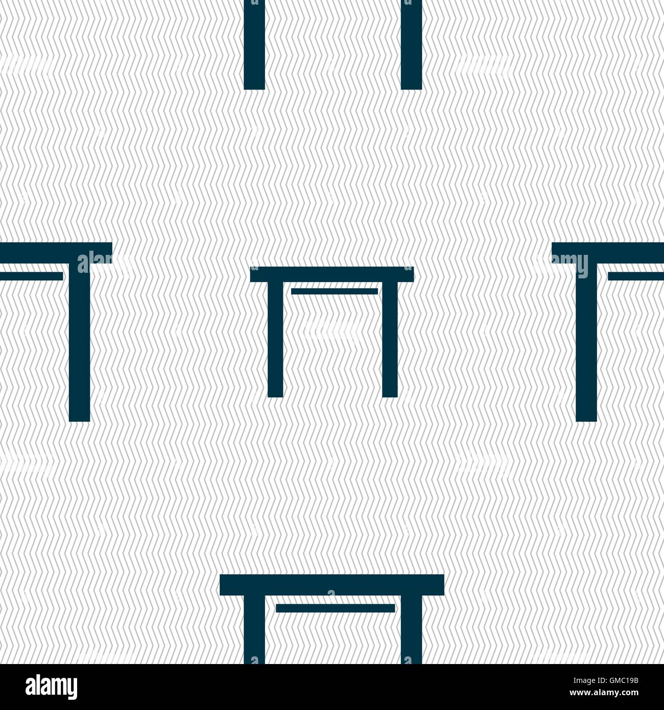 stool seat icon sign. Seamless abstract background with geometric ...