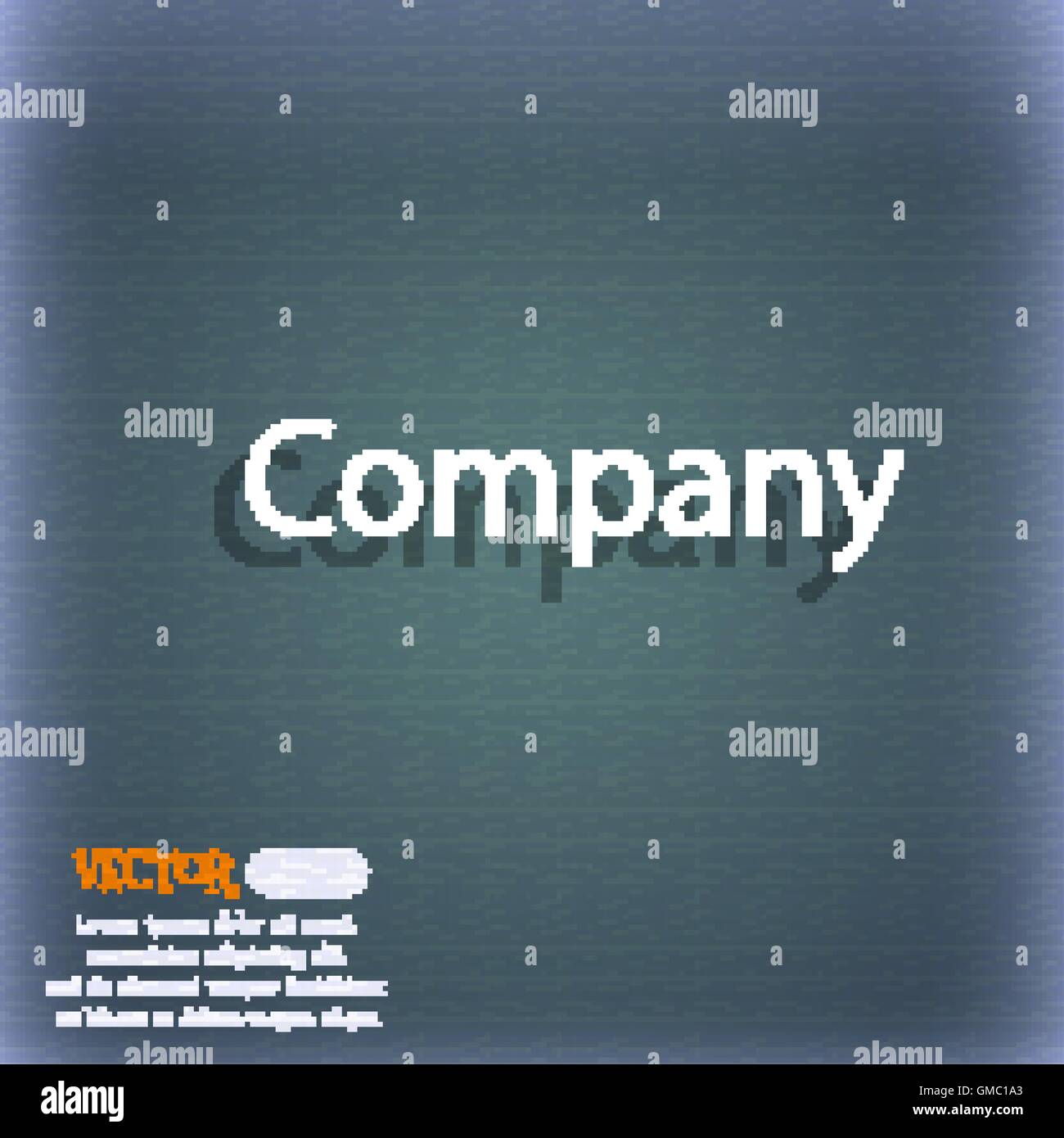 Blue sign with company logo Stock Vector Images - Alamy
