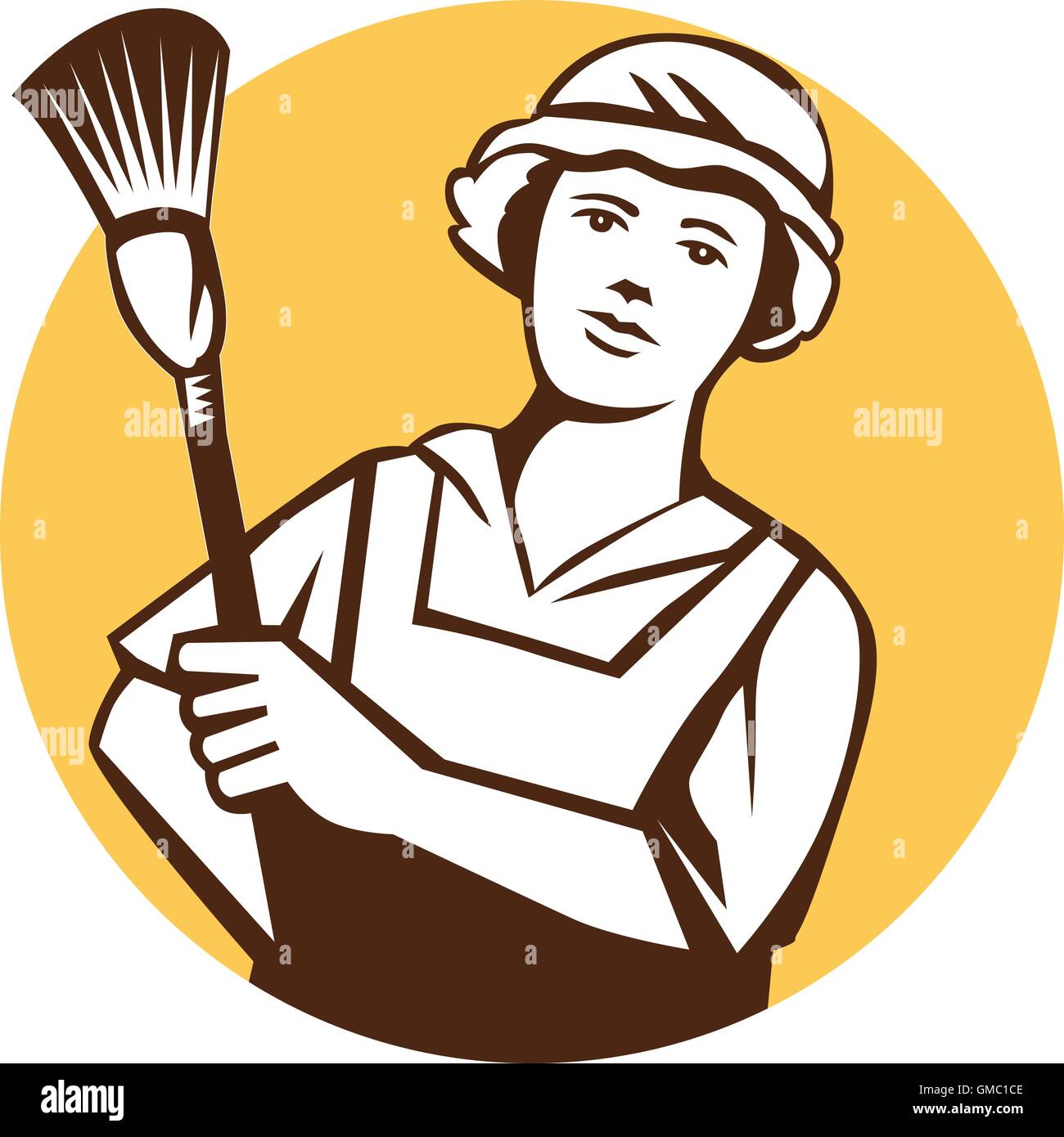 Maid cleaner woman worker Stock Vector Images - Alamy