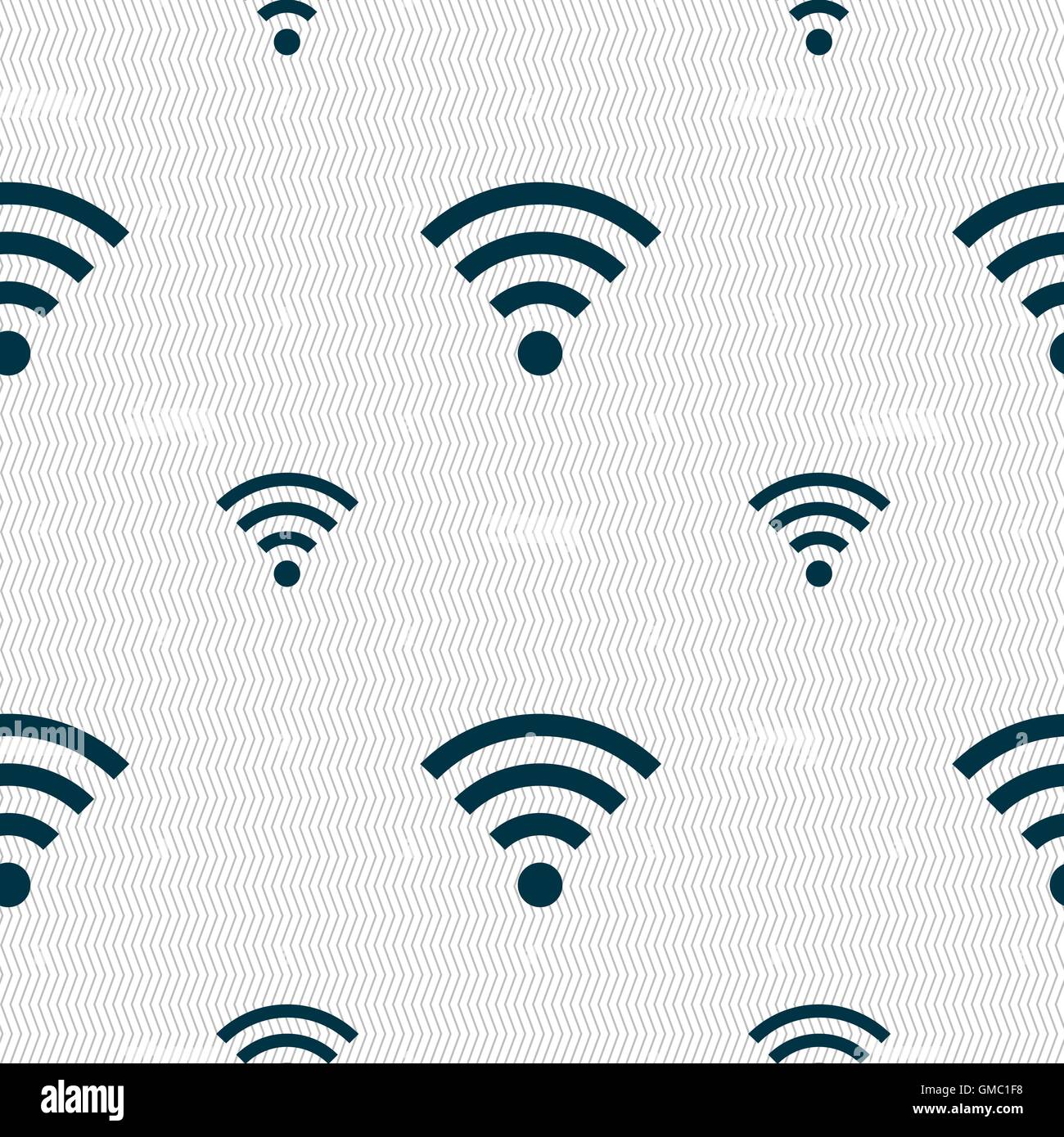 Wifi Sign Wi Fi Symbol Wireless Network Icon Zone Seamless Pattern With Geometric Texture