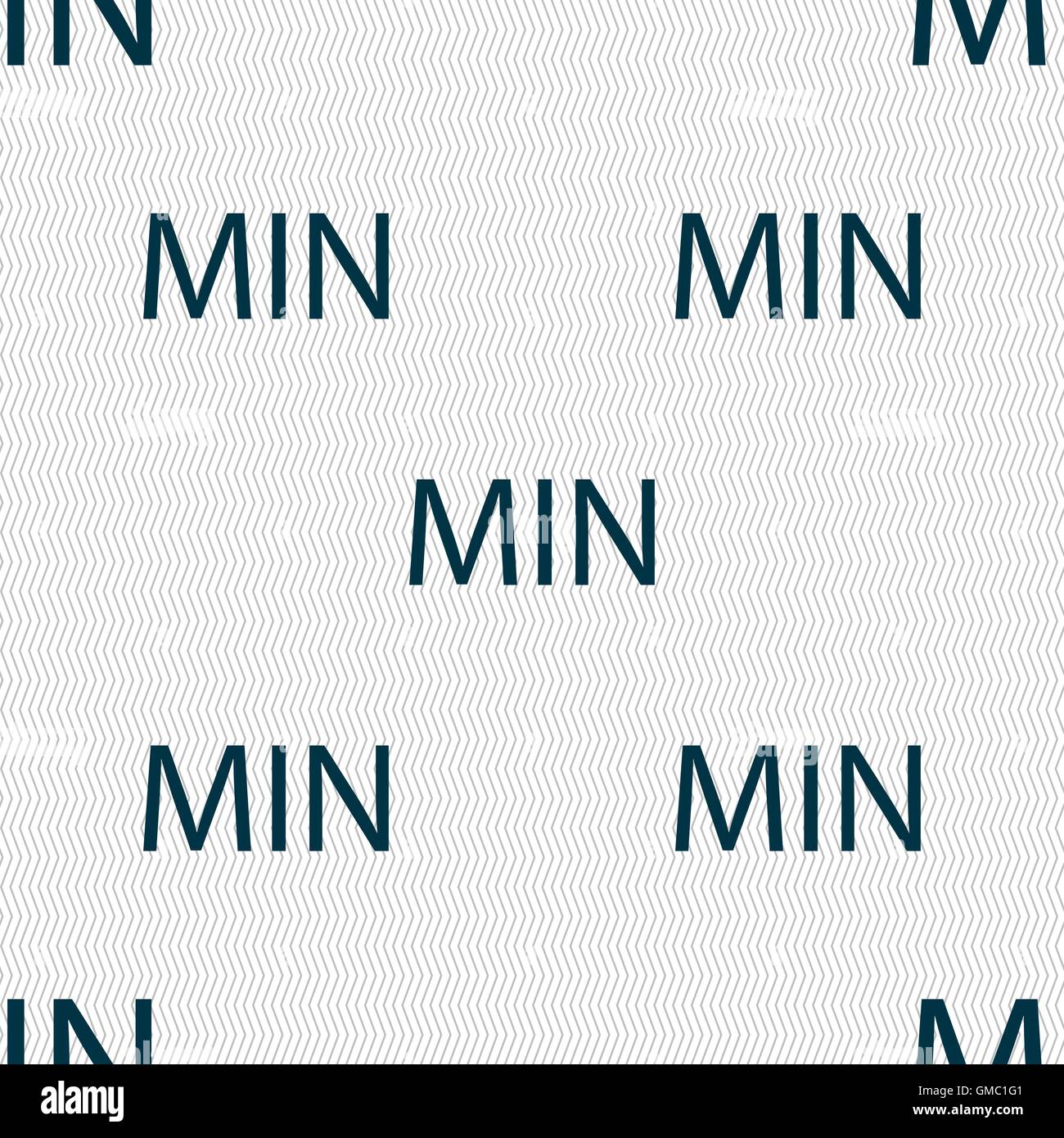 minimum sign icon. Seamless abstract background with geometric shapes ...
