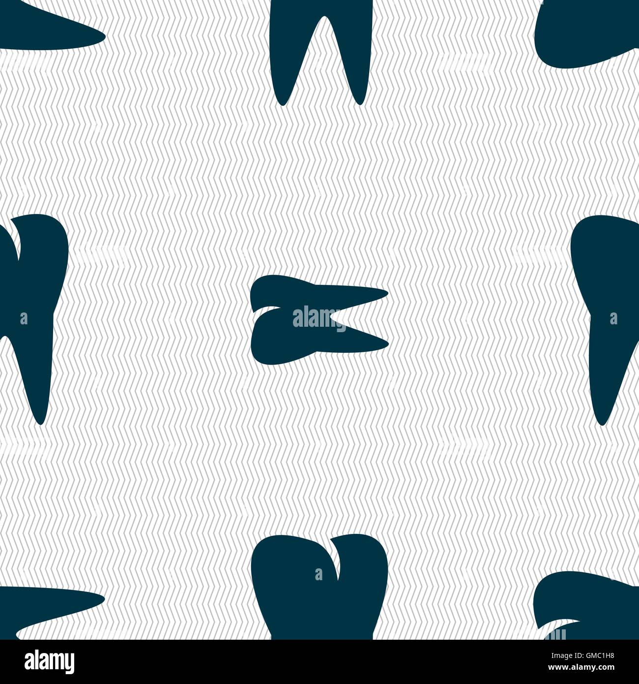 tooth icon. Seamless abstract background with geometric shapes. Vector ...