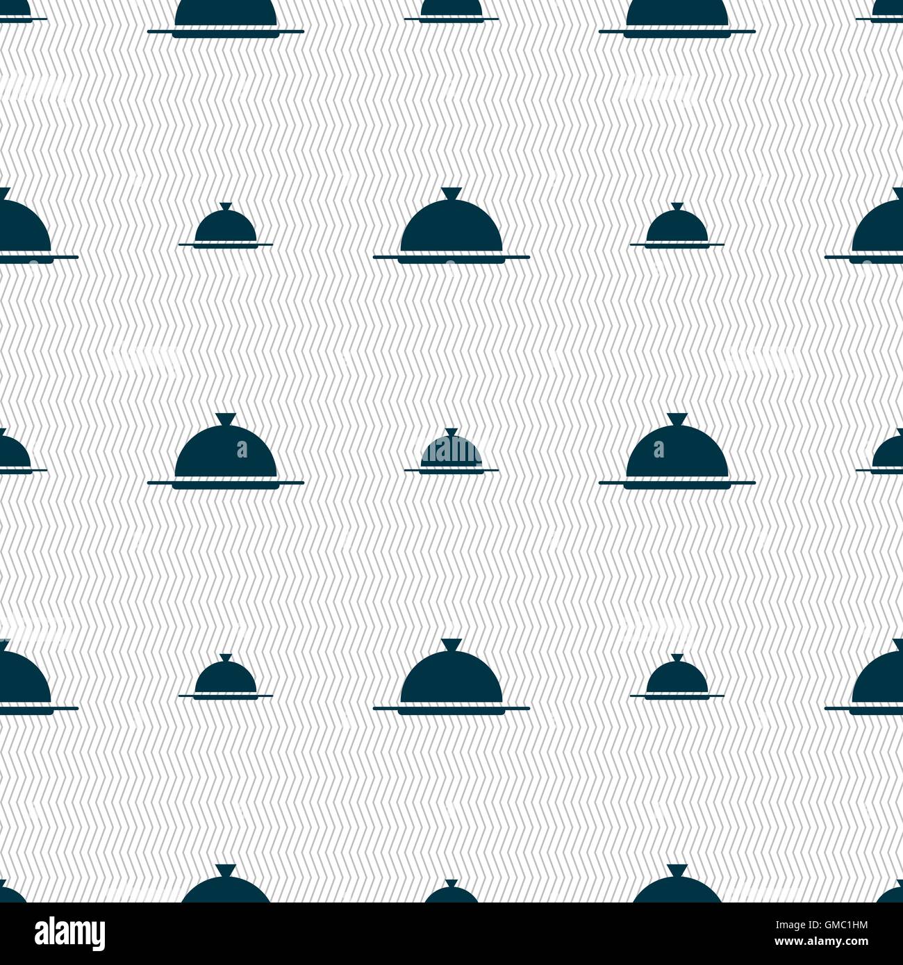 Food platter serving sign icon. Table setting in restaurant symbol ...