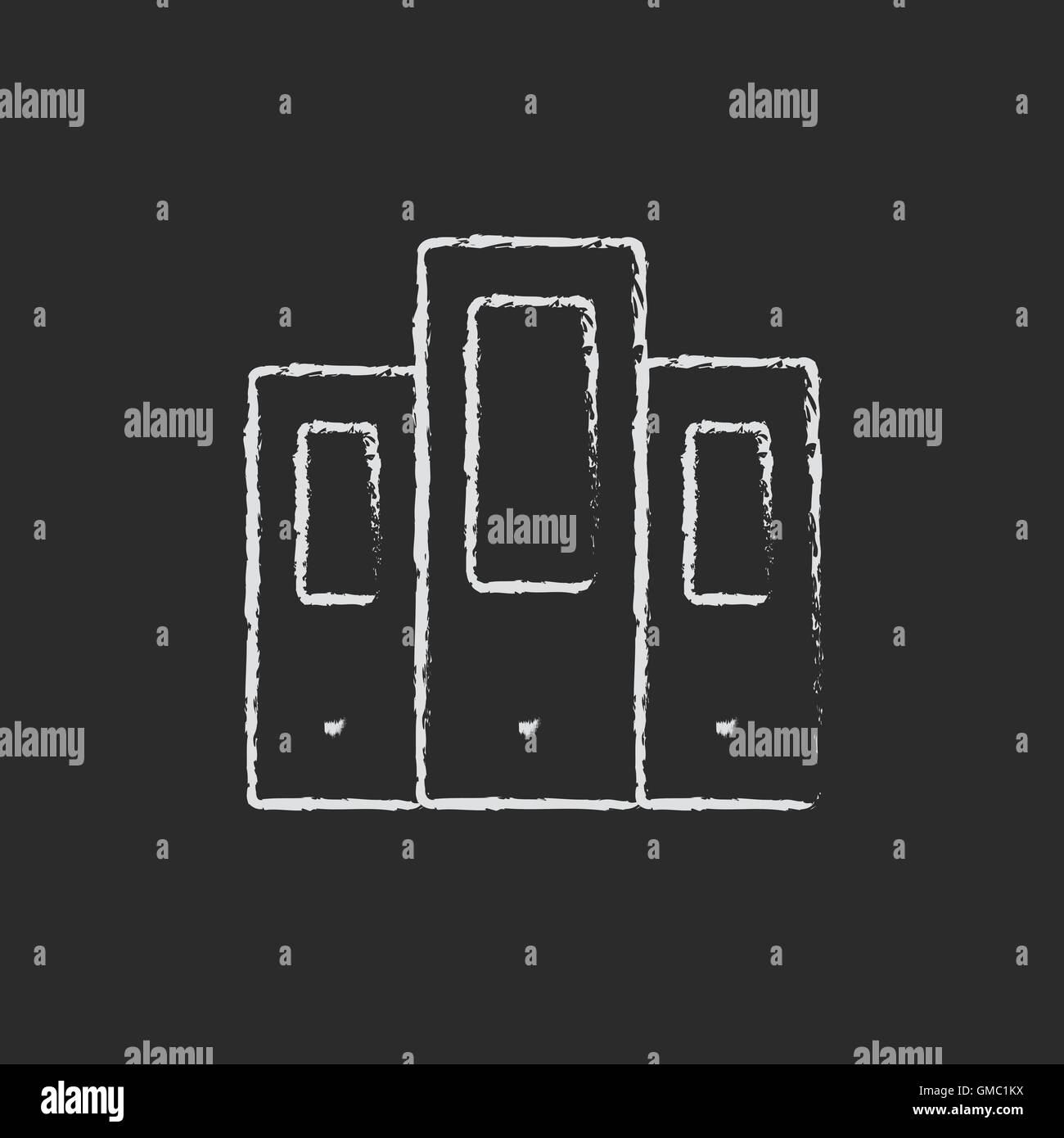 Folders icon Black and White Stock Photos & Images - Alamy