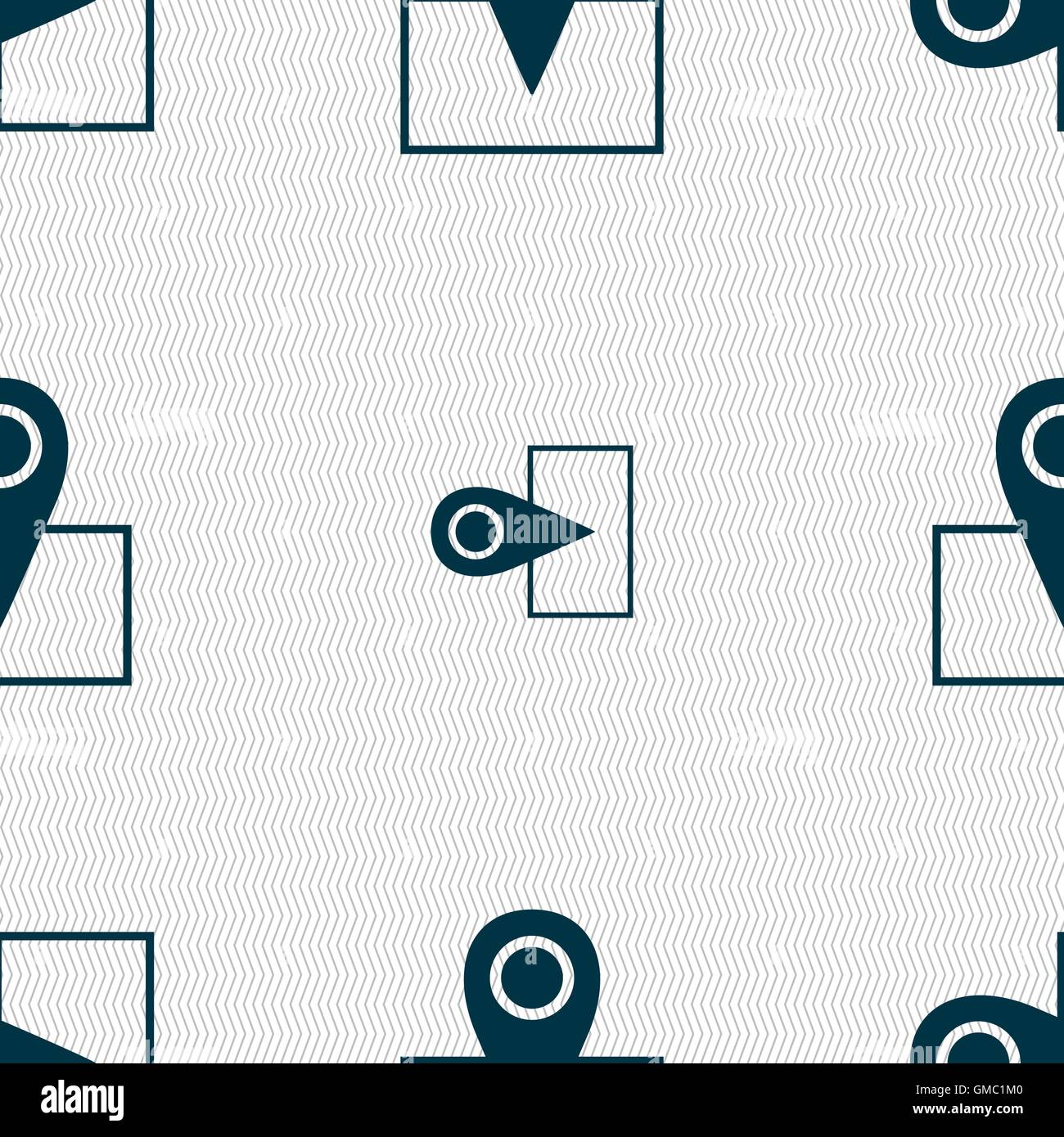 Map pointer icon sign. Seamless abstract background with geometric shapes. Vector Stock Vector ...