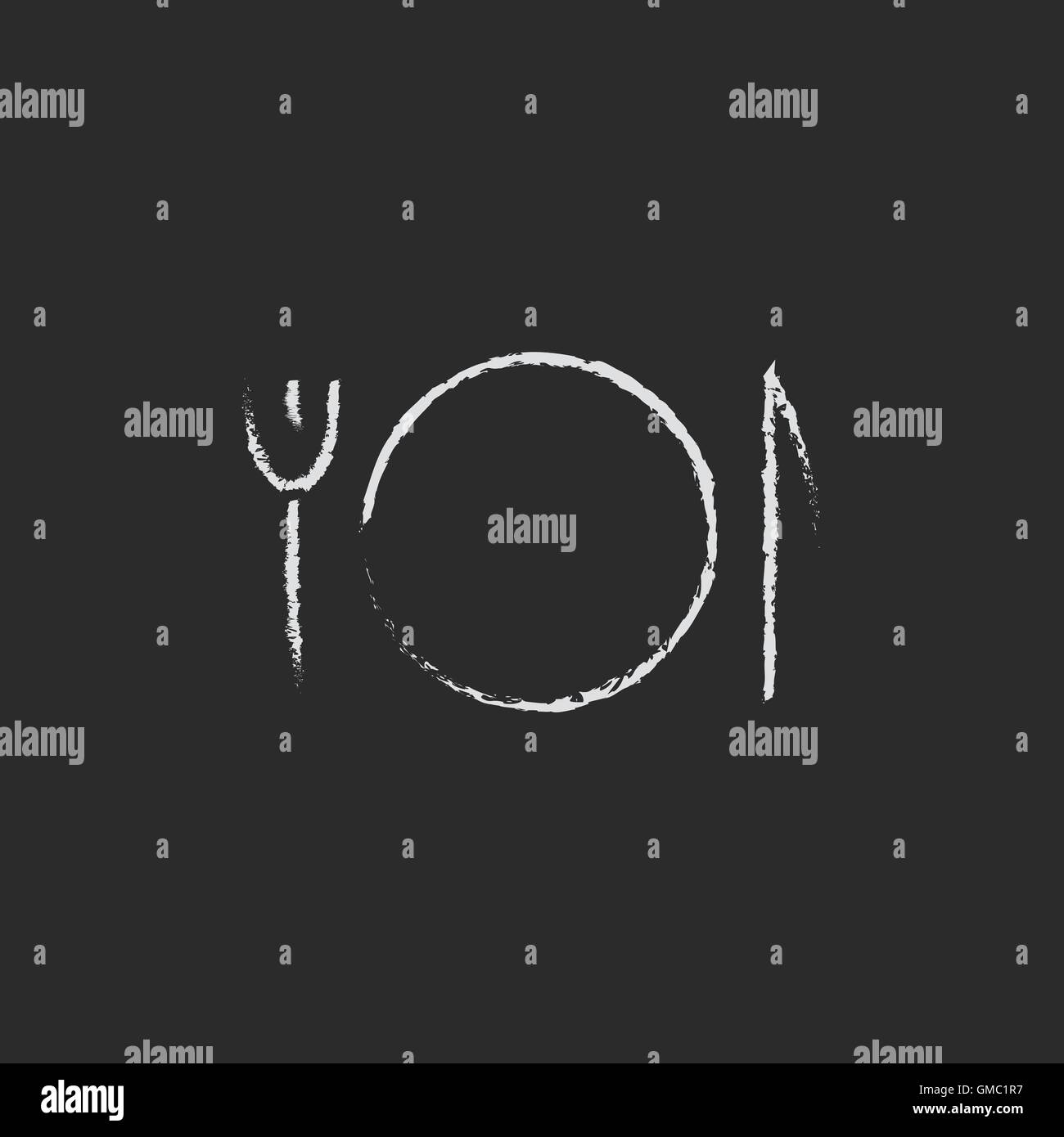 Cutlery line icon concept Black and White Stock Photos & Images - Alamy