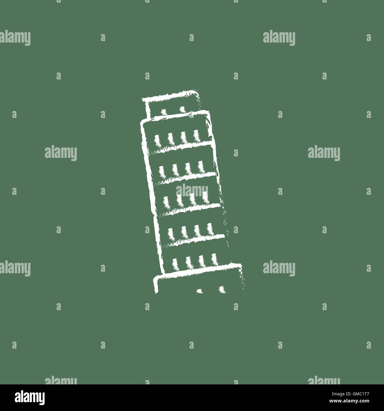 Leaning Tower of Pisa icon drawn in chalk Stock Vector Image & Art - Alamy