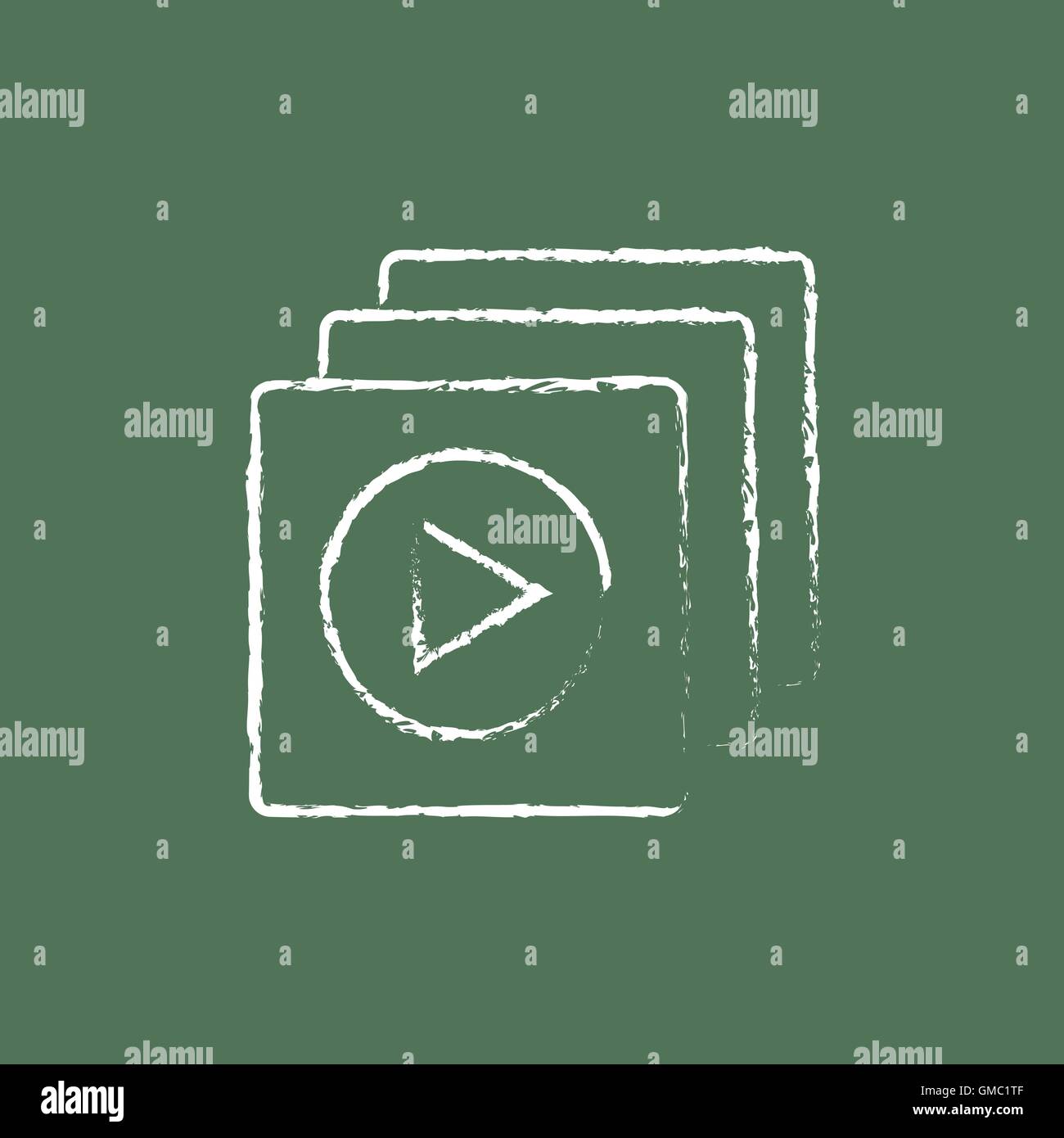Media player icon drawn in chalk Stock Vector Image & Art - Alamy