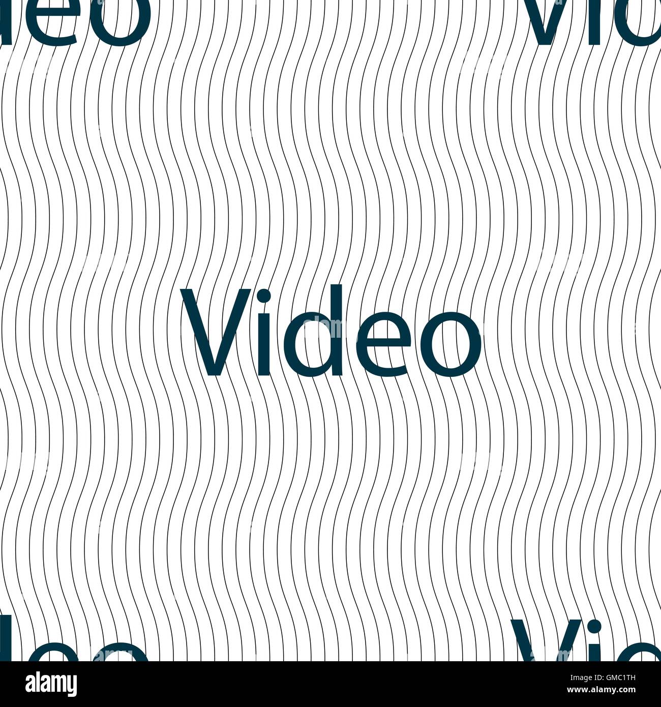 Play video sign icon. Player navigation symbol. Seamless pattern with ...