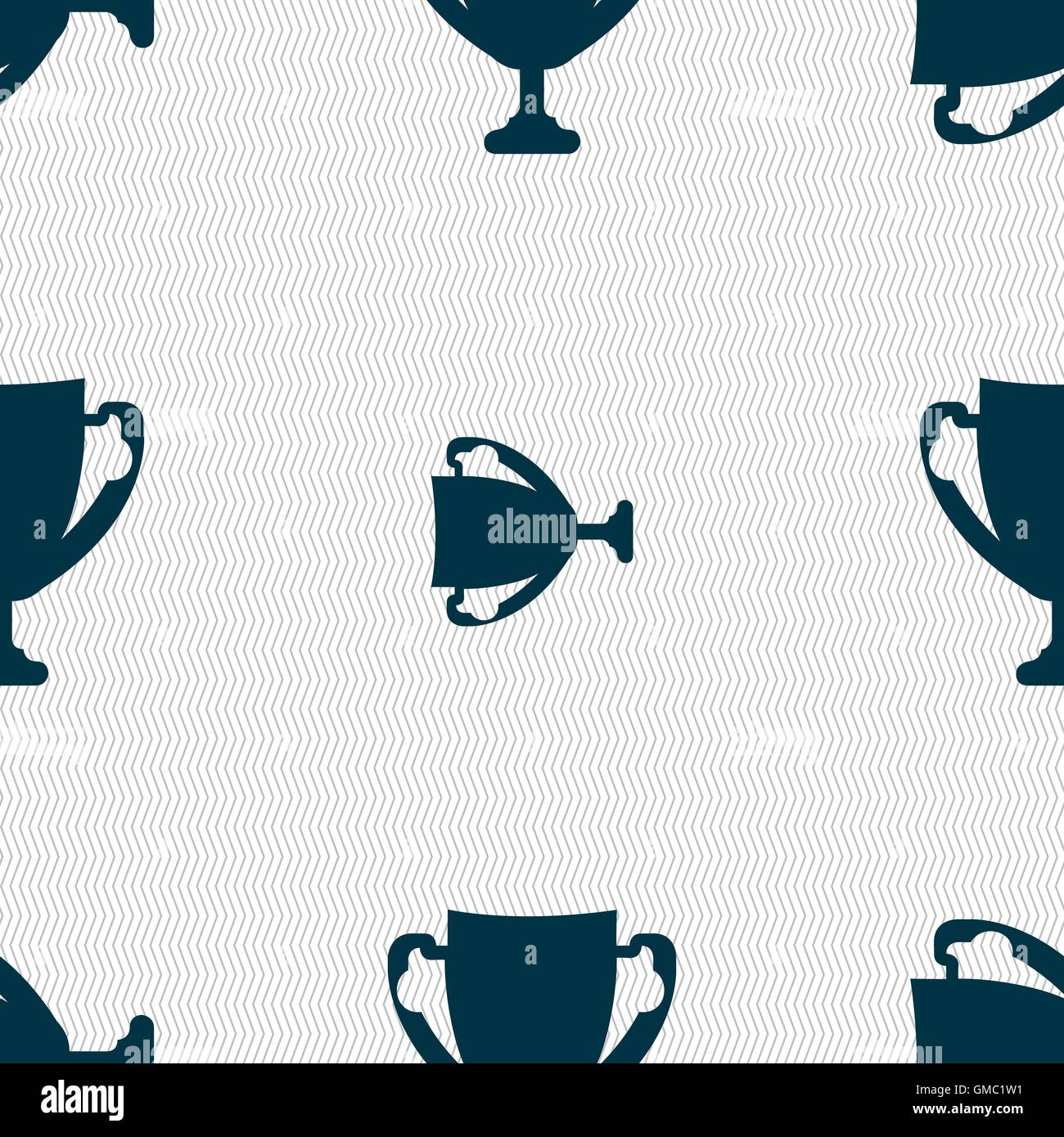 Winner cup sign icon. Awarding of winners symbol. Trophy. Seamless ...