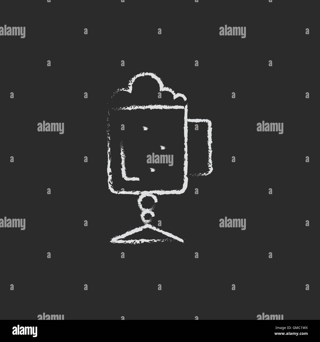 Latte foam in glass Stock Vector Images - Alamy