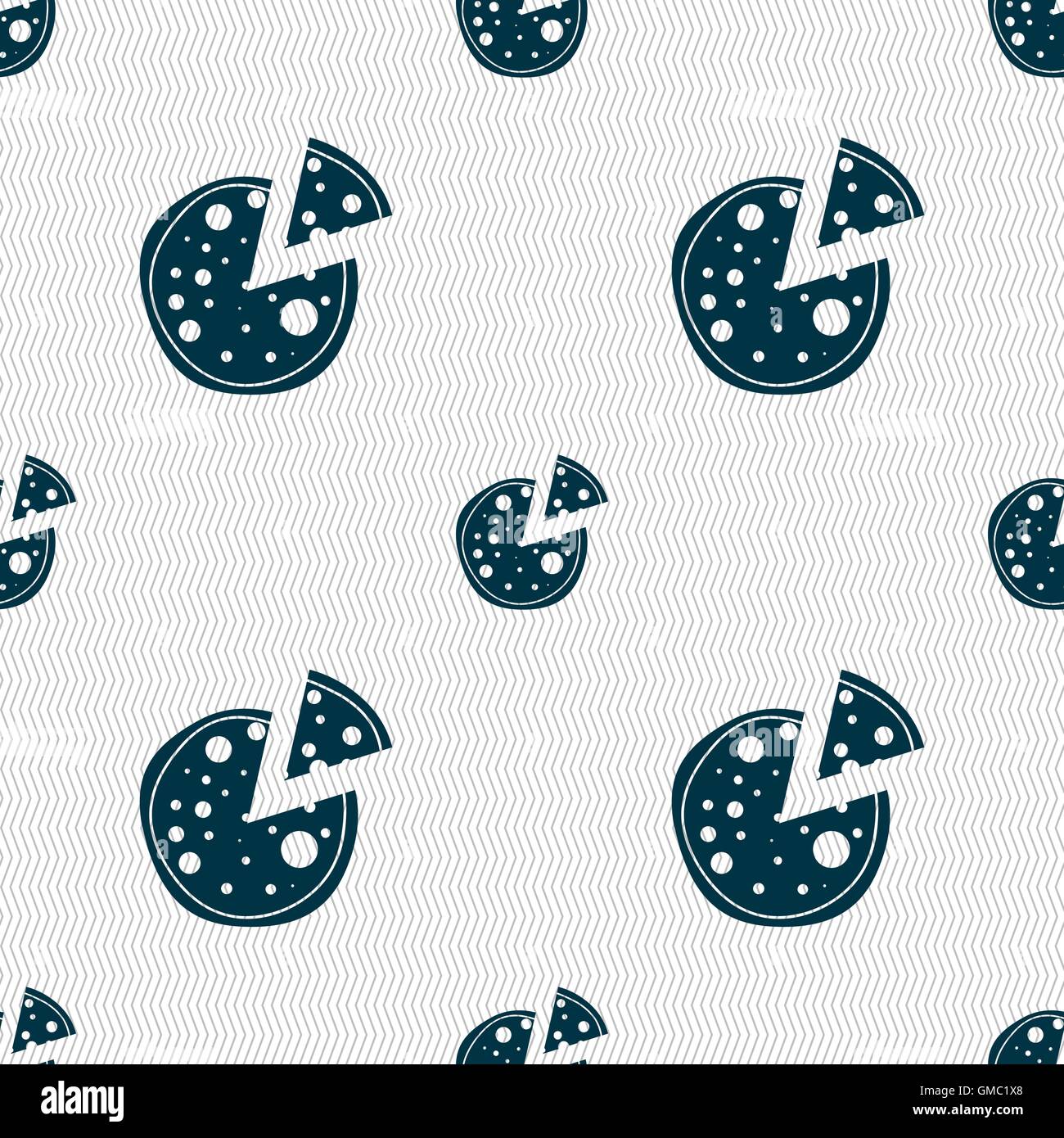 Pizza Icon. Seamless abstract background with geometric shapes. Vector ...