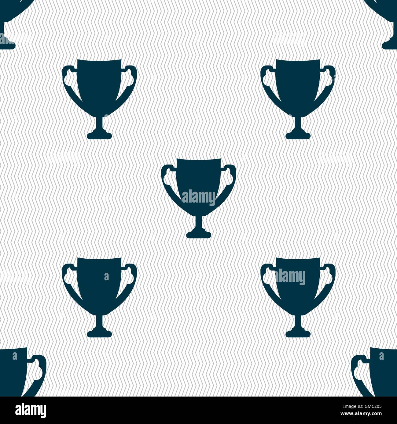 Winner cup sign icon. Awarding of winners symbol. Trophy. Seamless ...