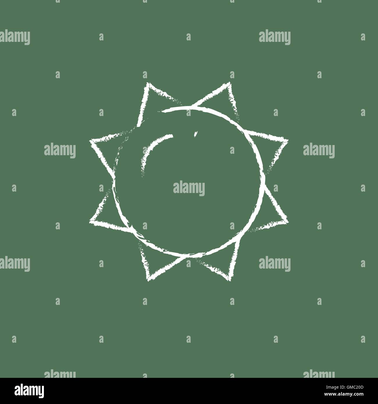 Sun icon drawn in chalk Stock Vector Image & Art - Alamy