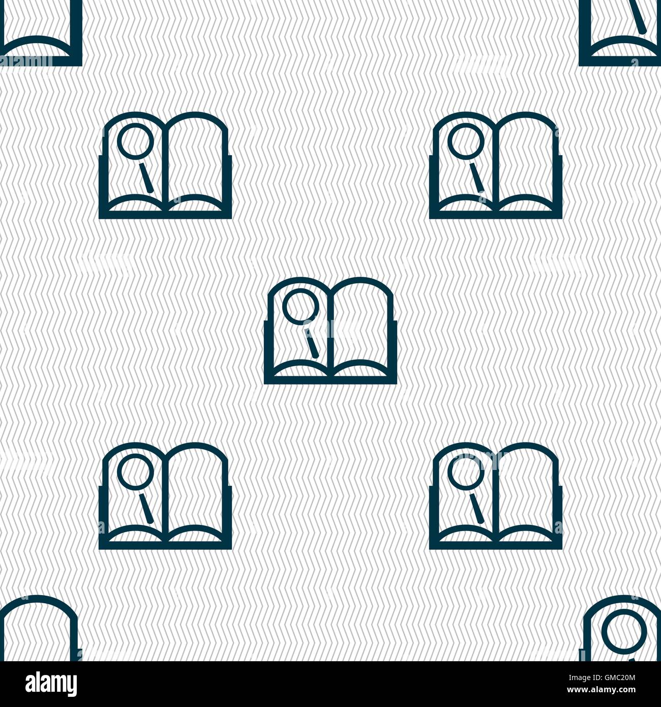Book sign icon. Open book symbol. Seamless abstract background with ...