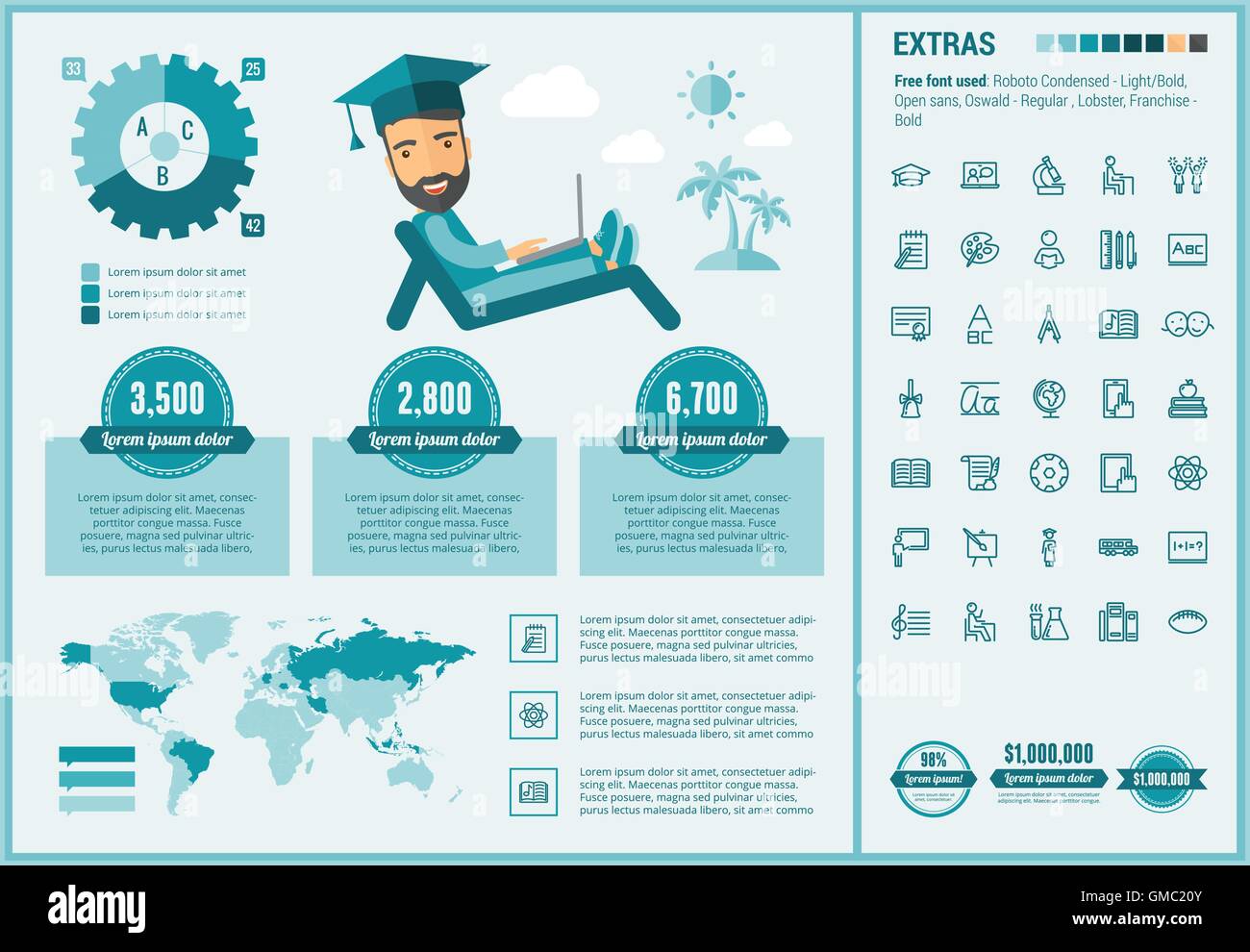 Infographic design template college Stock Vector Images - Alamy