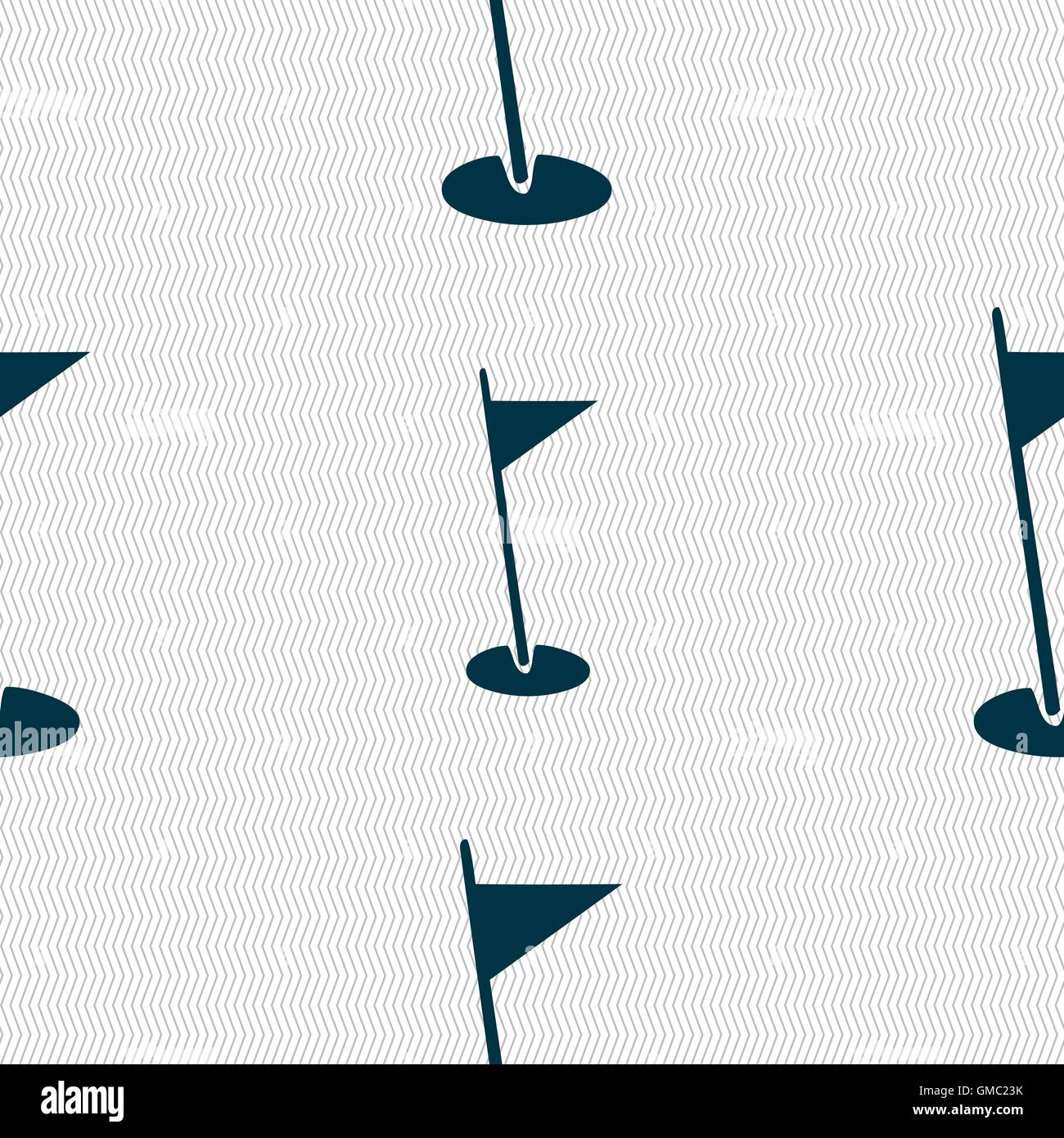 flag hole sign icon. Sport symbol. Seamless abstract background with ...