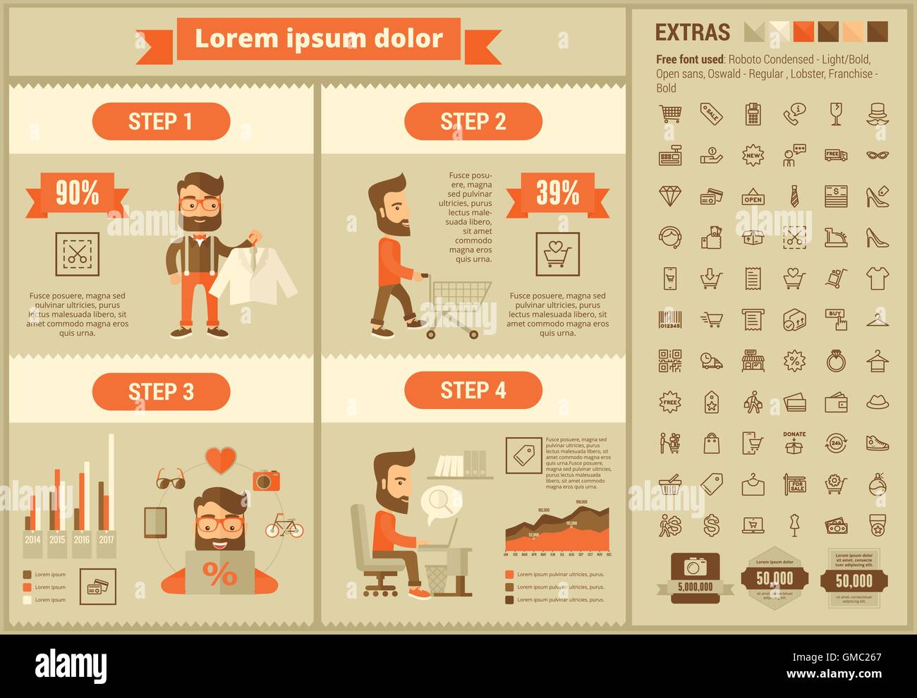 Shopping flat Stock Vector Images - Alamy