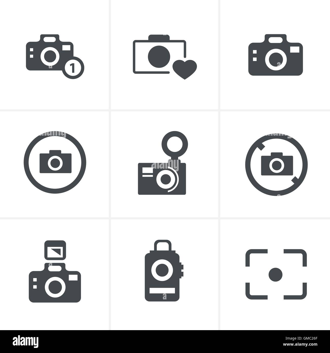 Photography Icons Set Stock Vector Image & Art - Alamy