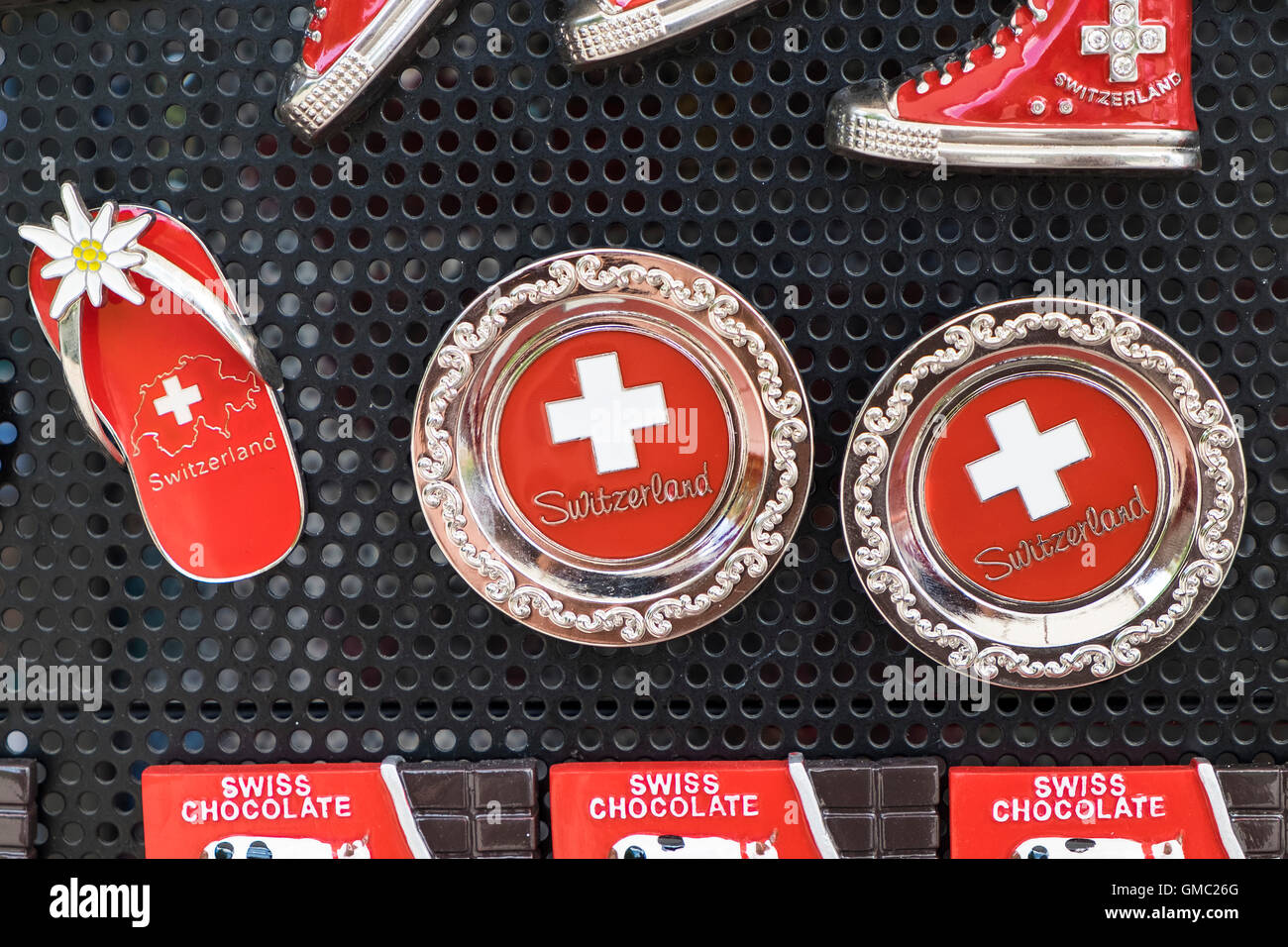 Switzerland, Canton Fribourg, Murten, Morat, souvenirs Stock Photo - Alamy