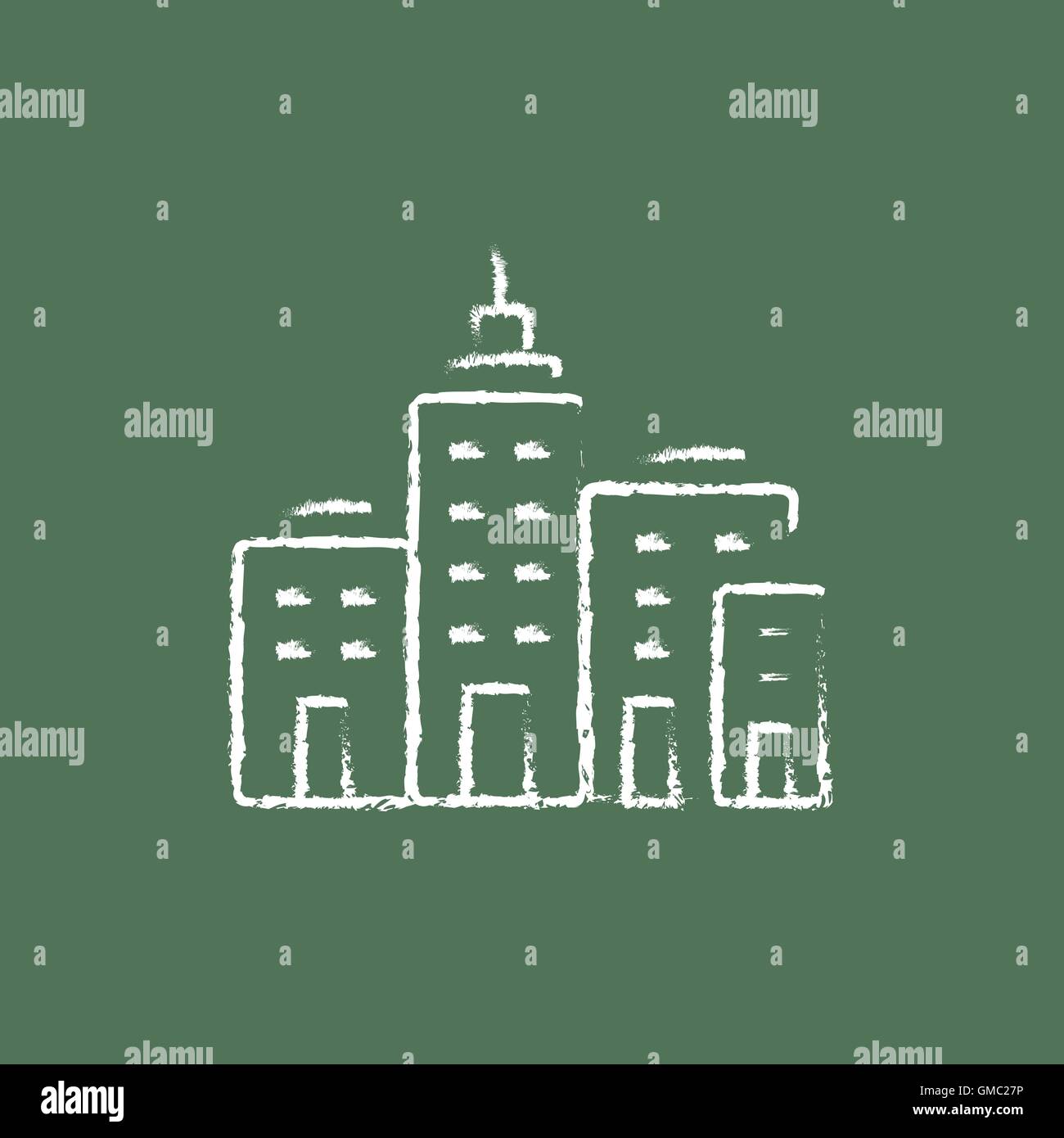 Residential buildings icon drawn in chalk Stock Vector Image & Art - Alamy