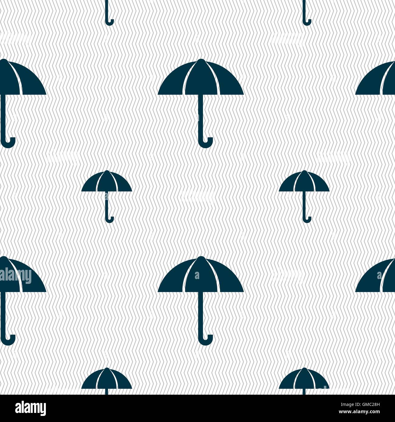 Umbrella sign icon. Rain protection symbol. Seamless pattern with ...