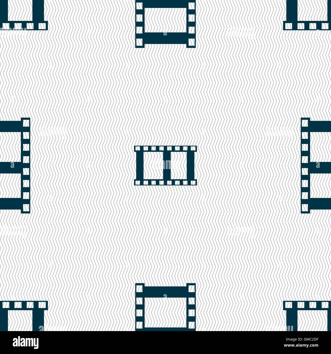 Video sign icon. frame symbol. Seamless abstract background with ...