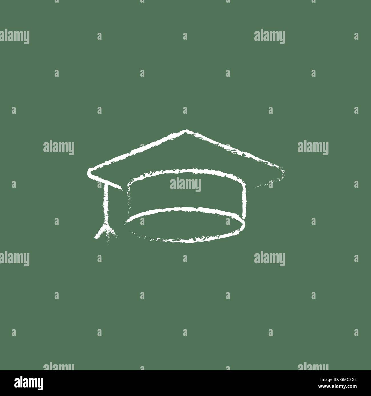 Graduation cap icon drawn in chalk Stock Vector Image & Art - Alamy