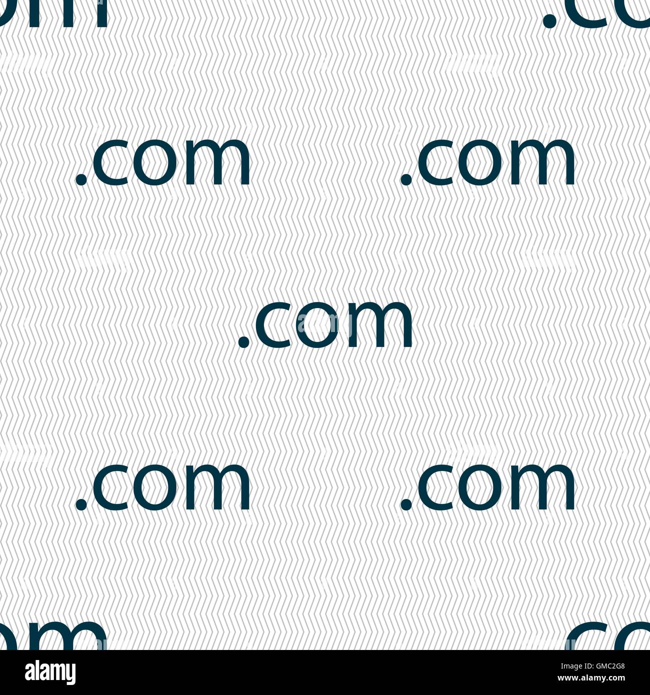 Domain COM sign icon. Top-level internet domain symbol. Seamless ...