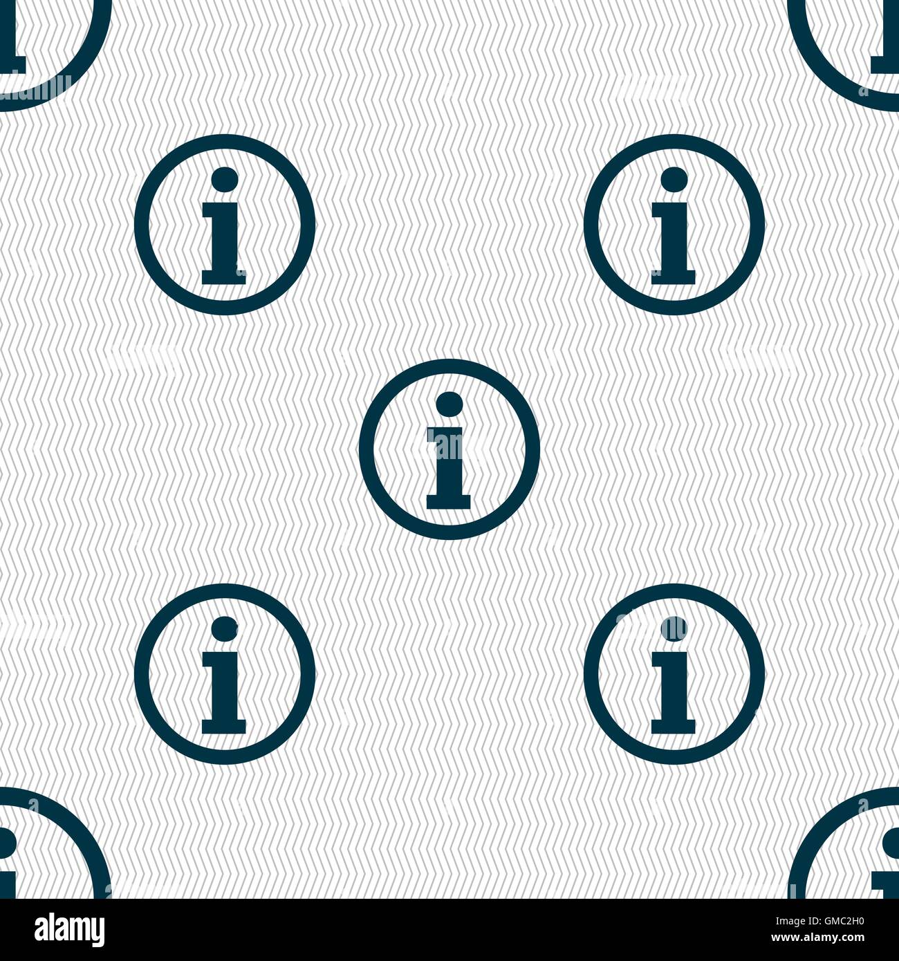 Information sign icon. Info speech bubble symbol. Seamless abstract ...