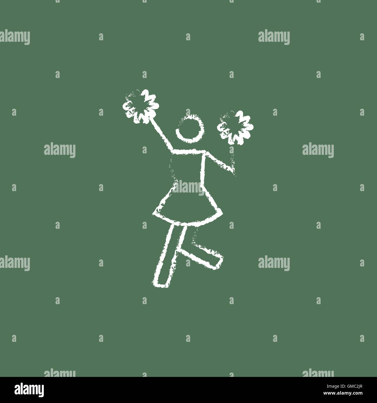 Cheerleader icon drawn in chalk Stock Vector Image & Art - Alamy