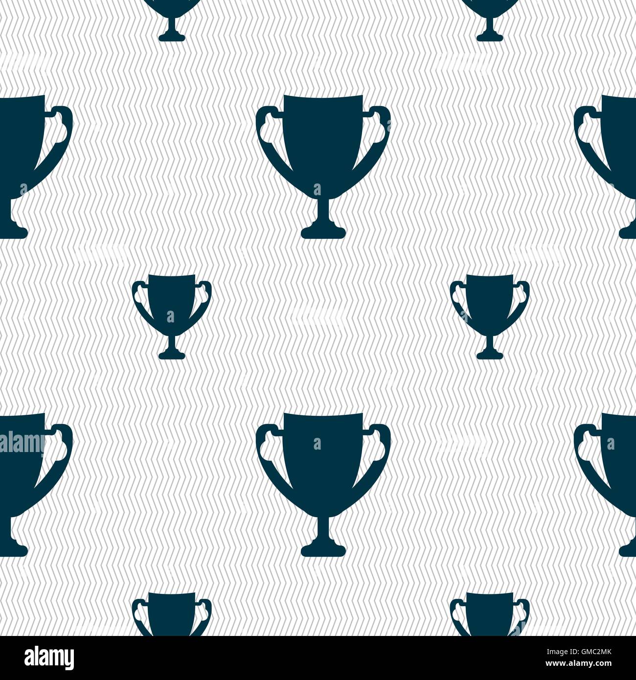 Winner cup sign icon. Awarding of winners symbol. Trophy. Seamless ...