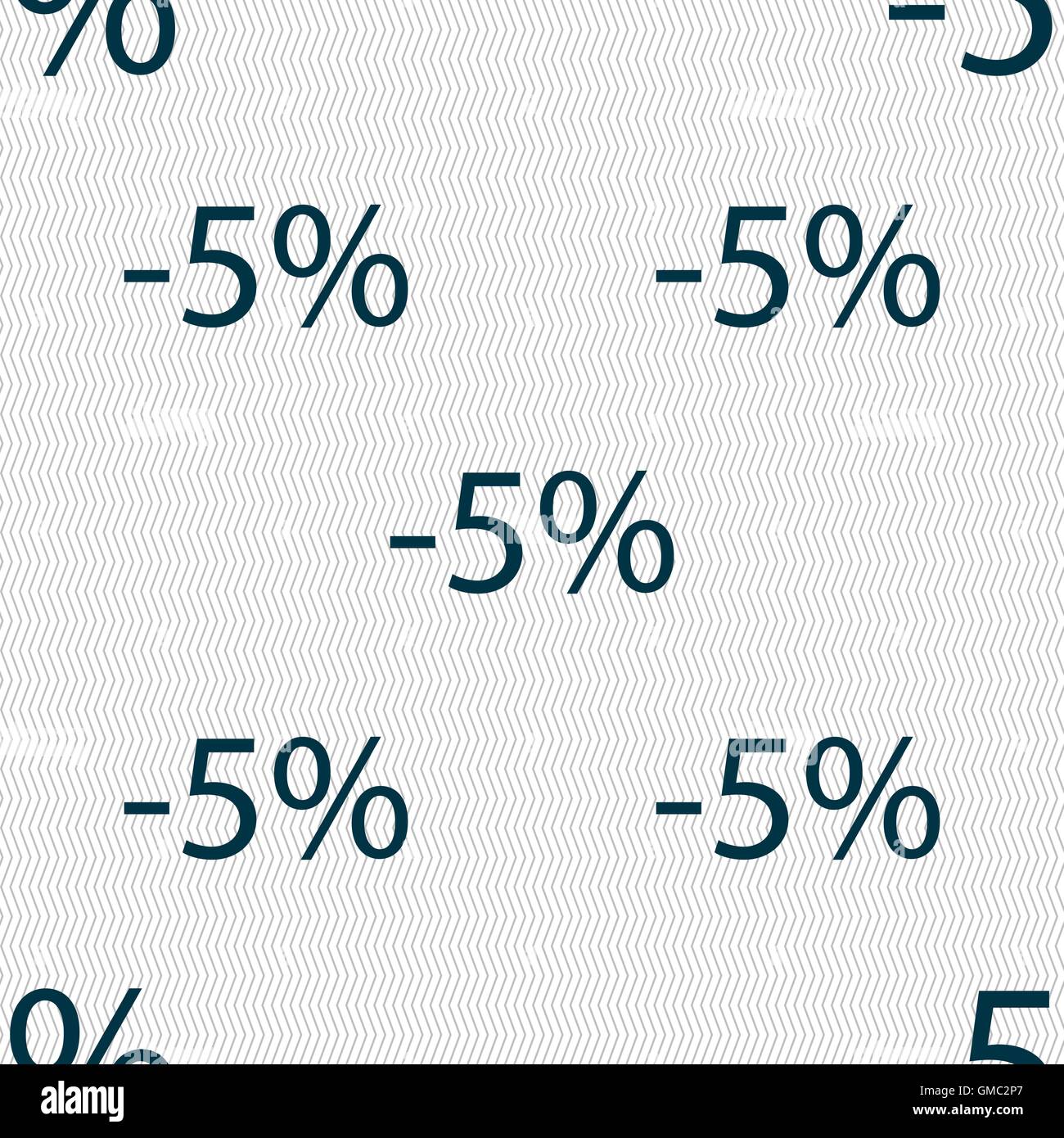 5 percent discount sign icon. Sale symbol. Special offer label ...