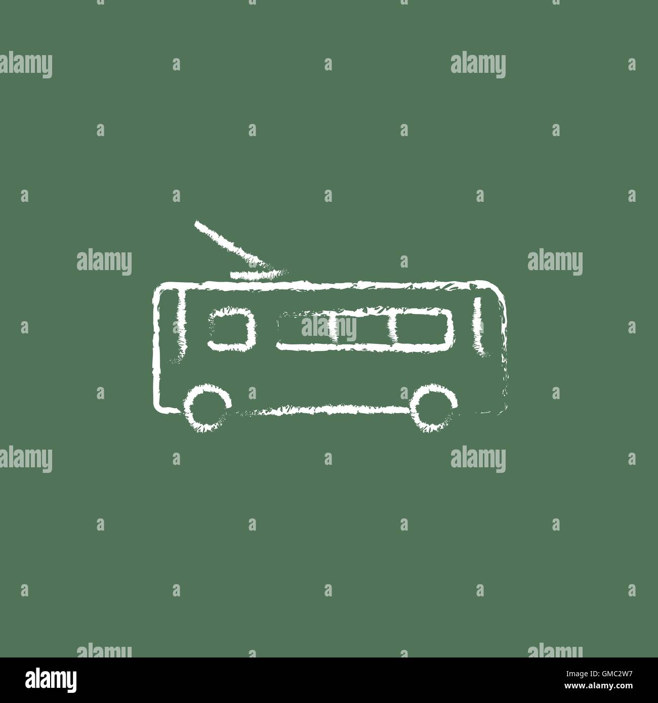 Trolleybus flat icon city hi-res stock photography and images - Alamy