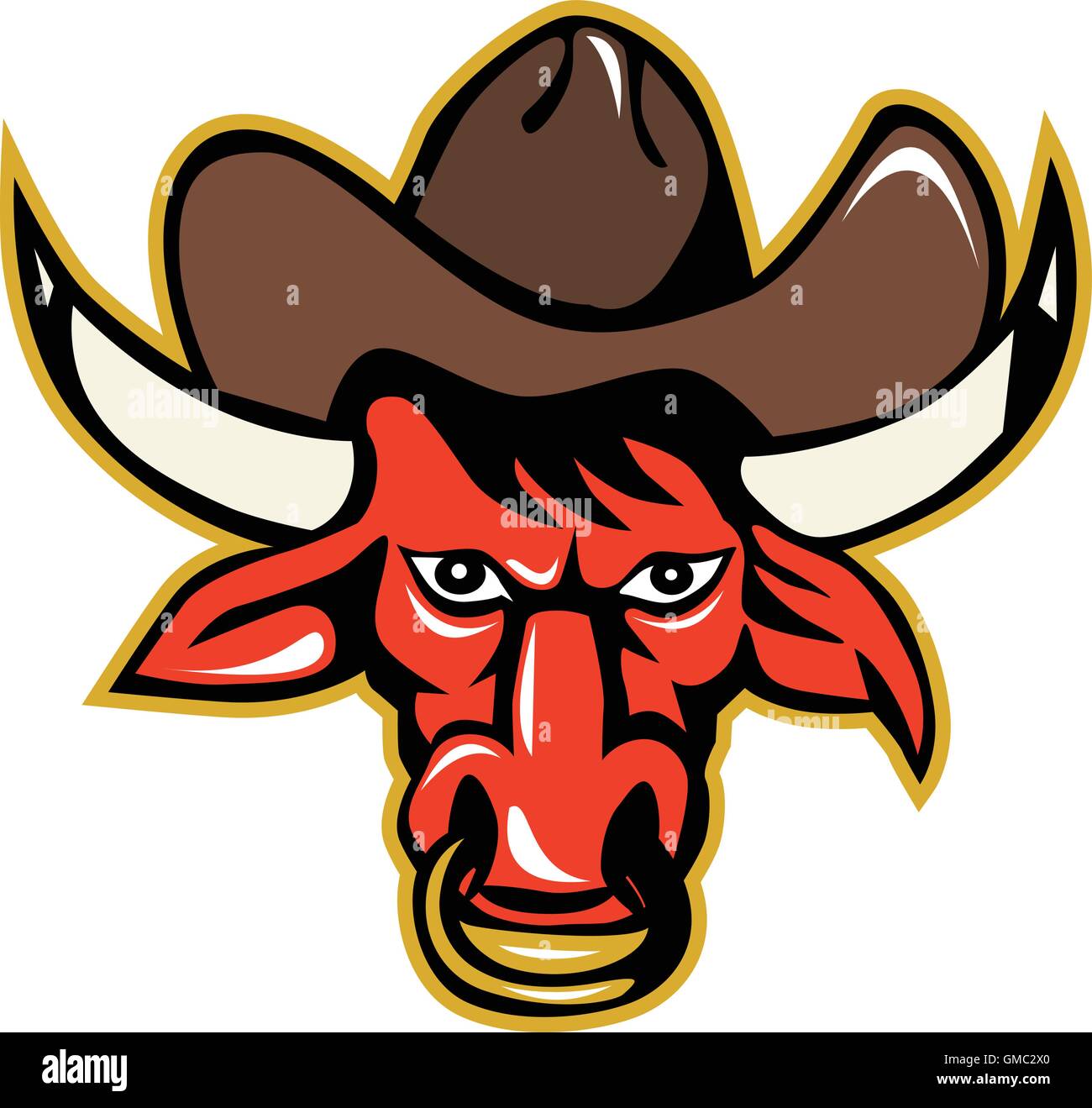 Cowboy hat front view Stock Vector Images - Alamy