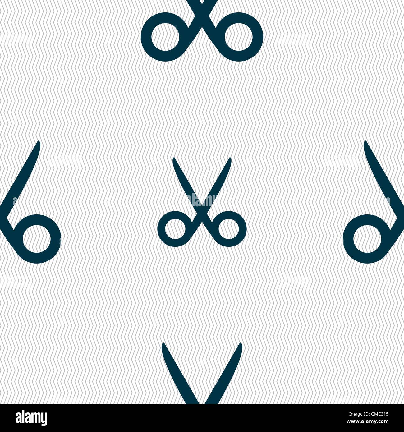 Scissors hairdresser sign icon. Tailor symbol. Seamless abstract ...