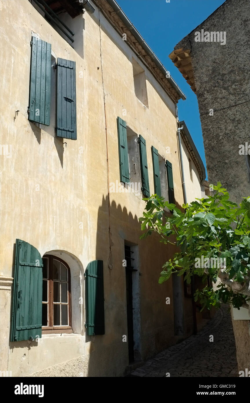 A dwelling in the hilltop village of Séguret, Vaucluse, Provence ...