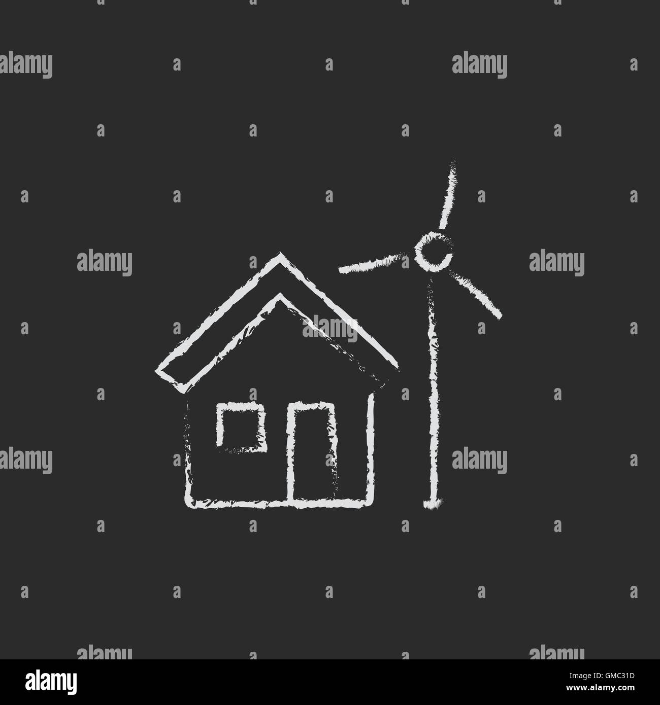 Windmill in black white Stock Vector Images - Alamy