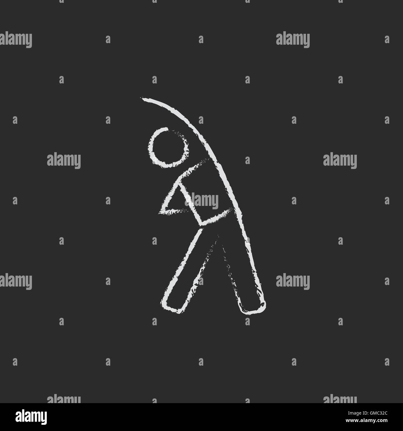 Man making exercises icon drawn in chalk Stock Vector Image & Art - Alamy