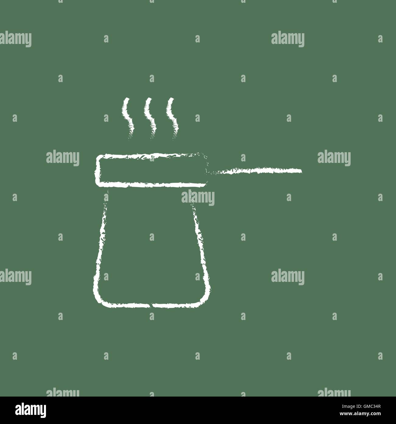 Coffee in metal pot Stock Vector Images - Alamy