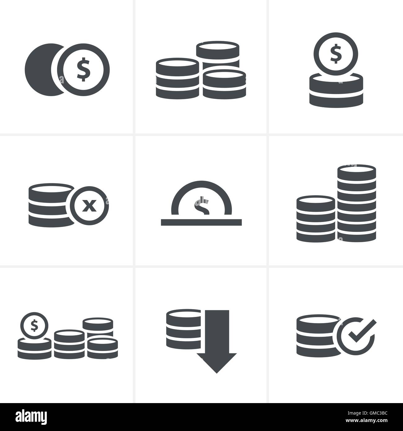 Token coin icons Stock Vector Images - Alamy