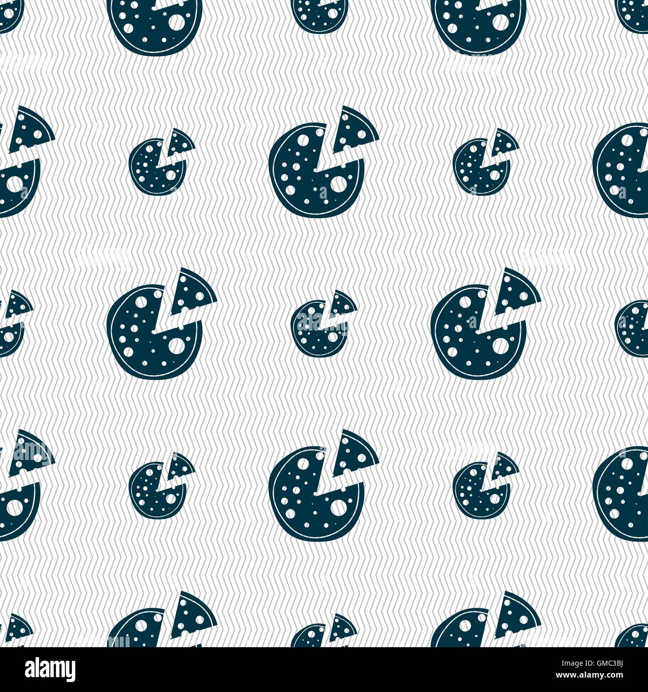 Pizza Icon. Seamless abstract background with geometric shapes. Vector ...