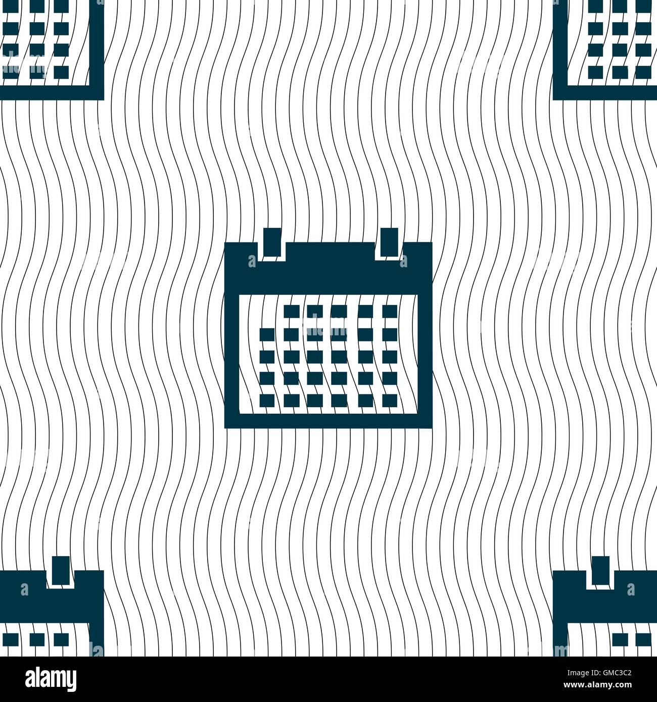 Calendar sign icon. days month symbol. Date button. Seamless pattern ...