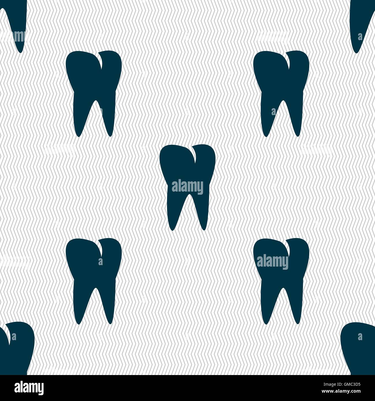 tooth icon. Seamless abstract background with geometric shapes. Vector ...